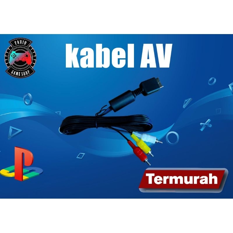 Jual Kabel AV RCA PS1 PS2 PS3 Kabel Audio Video Playstation Panjang 1.8 ...