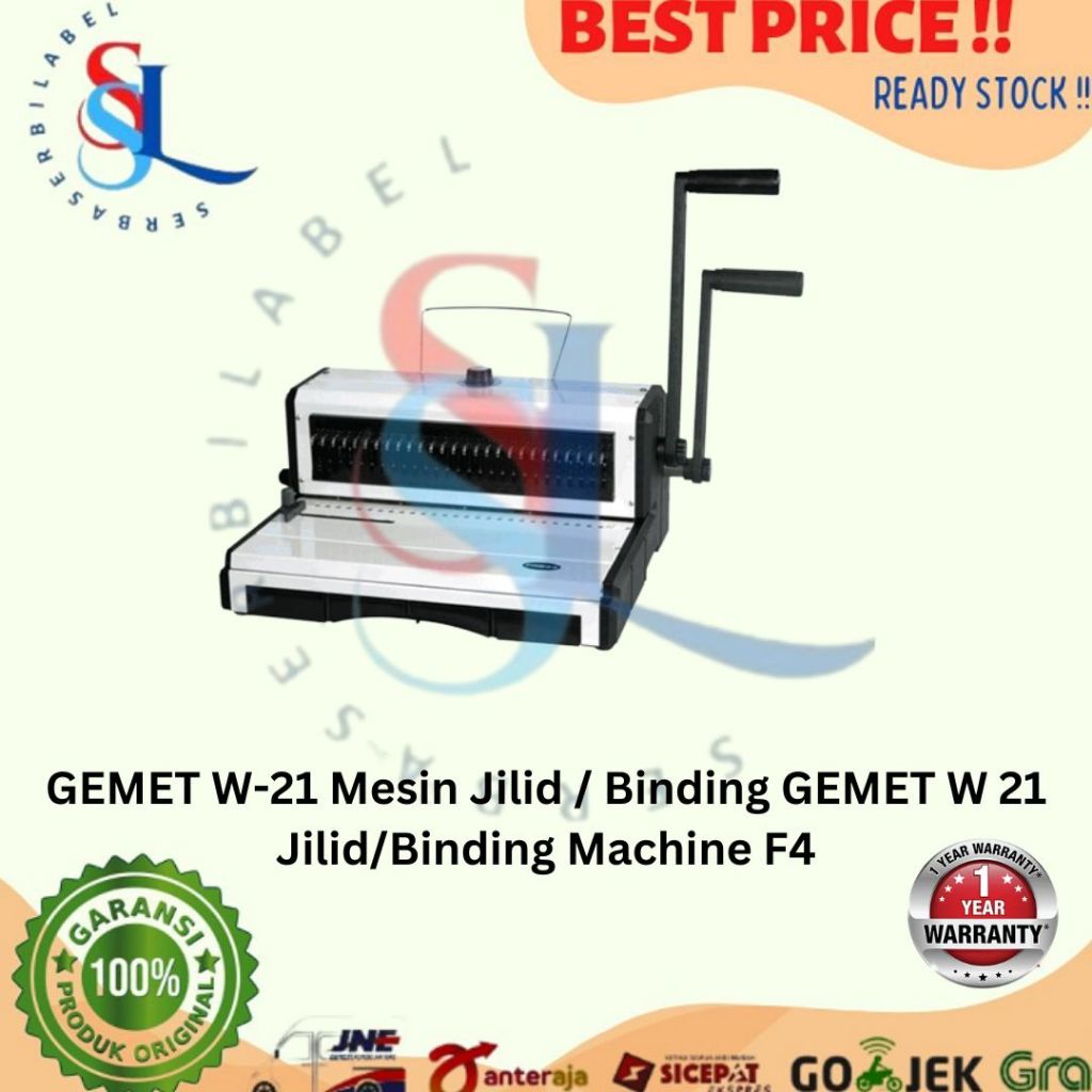 Jual GEMET W-21 Mesin Jilid / Binding GEMET W 21 Jilid/Binding Machine ...