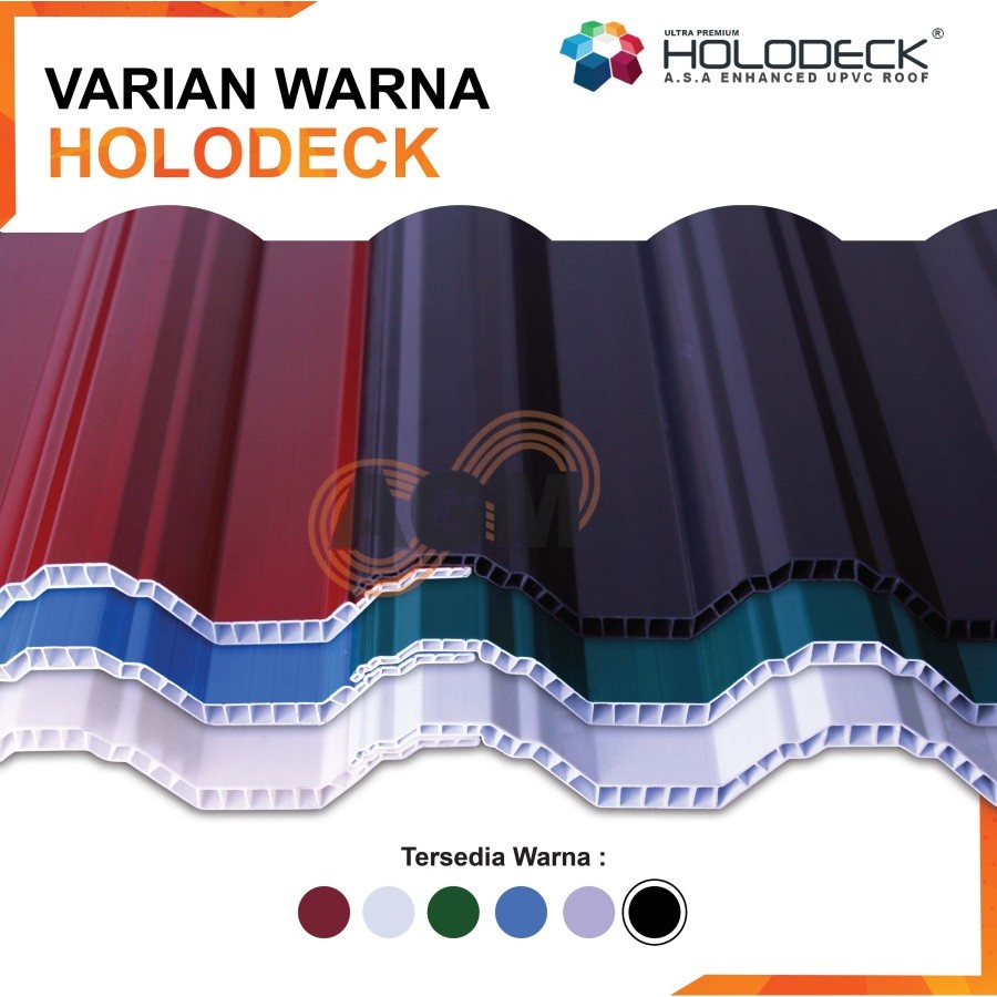 Jual SENG ATAP UPVC ASA HOLODECK | UPVC ROOF WARNA | Shopee Indonesia