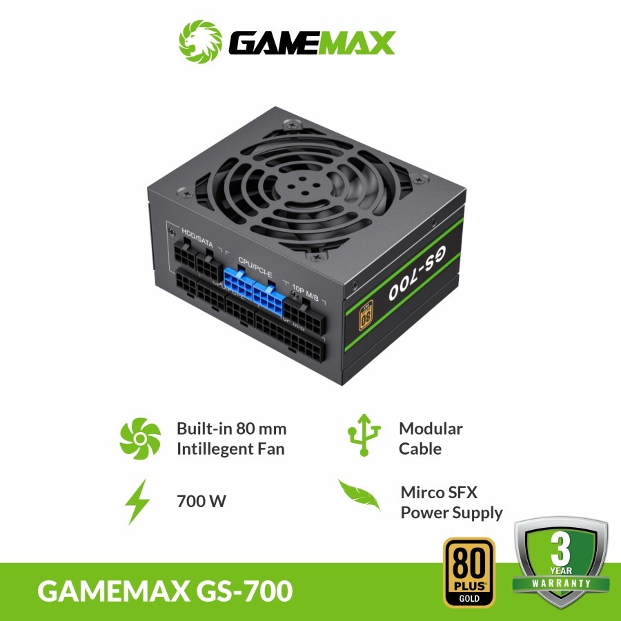 Jual Power Supply GameMax GS-700 80+ Bronze SFX - PSU 700WATT SFX | Shopee Indonesia