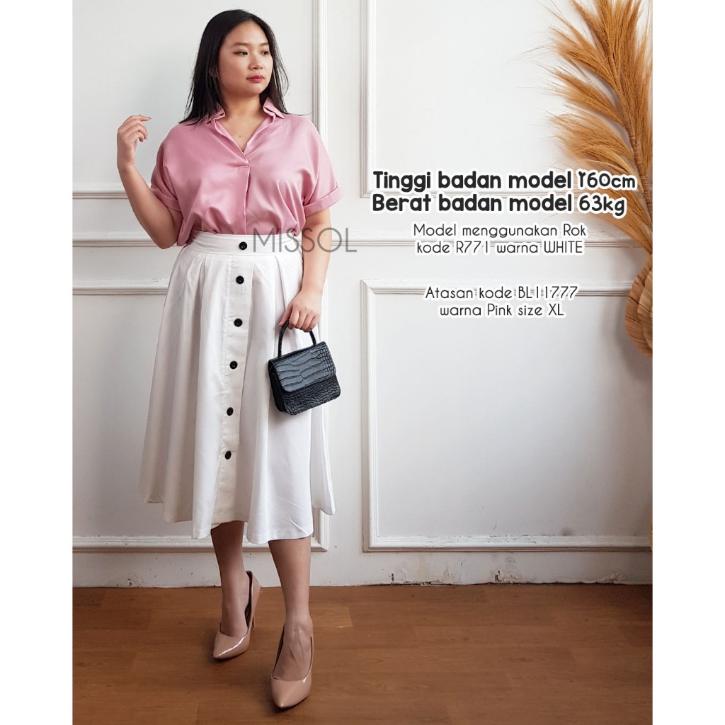 Jual TERMURAH BESTSELLER Rok polos wanita lebar midi panjang plain ...
