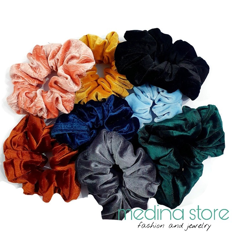 Jual Kuncir Rambut Scrunchie Satin/Ikat Rambut Hijab Praktis Premium ...