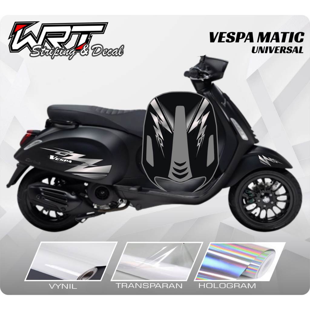 Jual Striping Stiker Transparan Vespa Matik/Sprit/LX/Universal Grafis ...