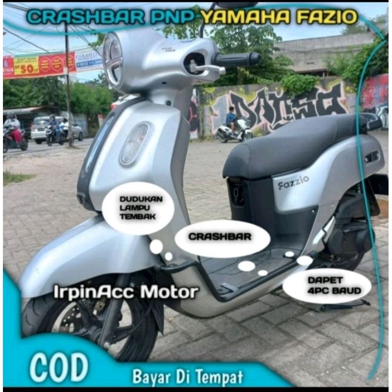 Jual Crashbar Yamaha Fazzio Tubular Pelindung deck fazio | Shopee Indonesia