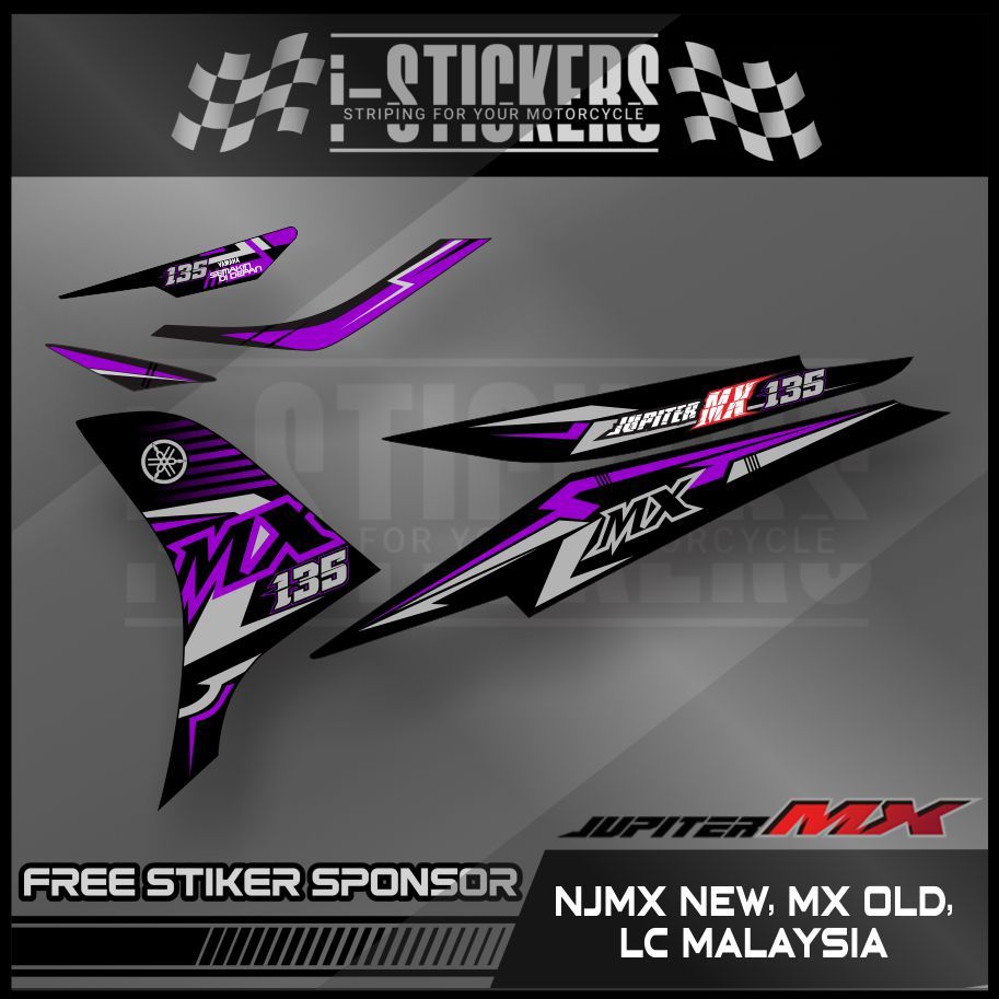 Jual Striping Motor Yamaha New Jupiter MX 135 / NJMX / LC Malaysia Racing Grafis Stiker Variasi ...