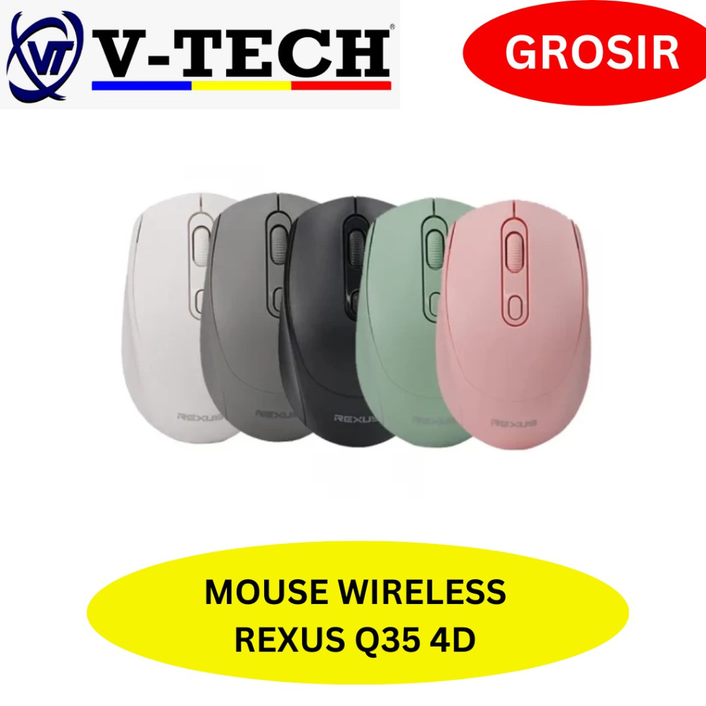 Jual MOUSE WIRELESS REXUS Q35 4D | Shopee Indonesia