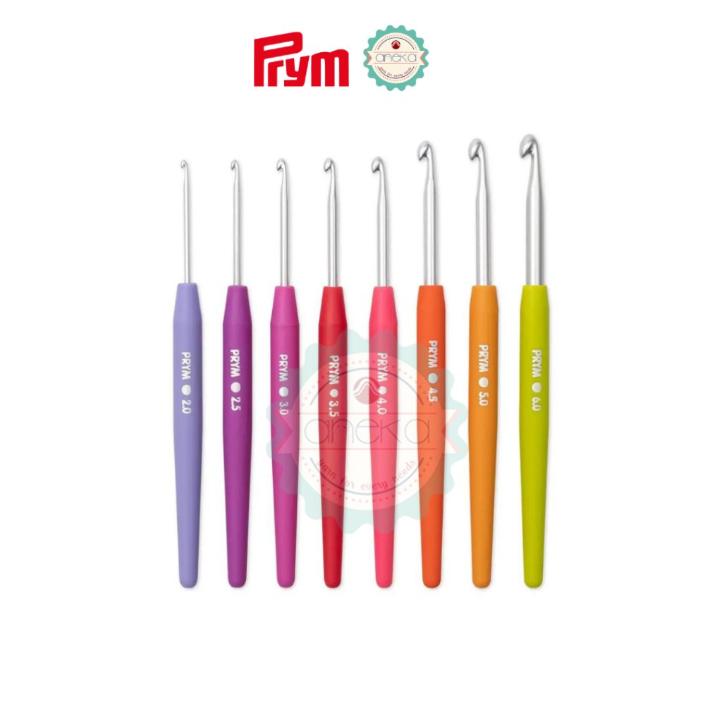 Jual PRYM - Alat Rajut / Hakpen / Crochet Hooks for Wool With Soft ...