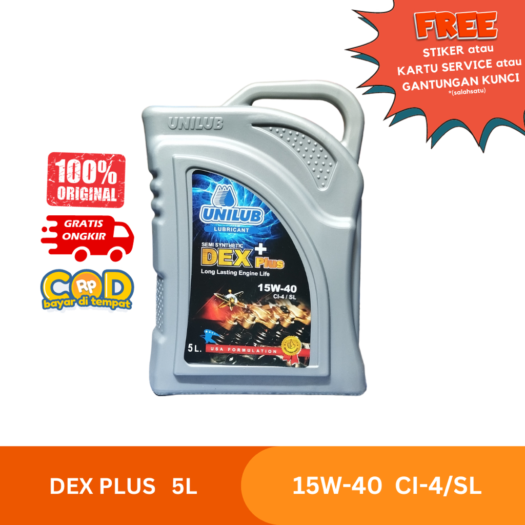 Jual UNILUB 15W-40 CI-4/SL DEX PLUS 5L | Shopee Indonesia