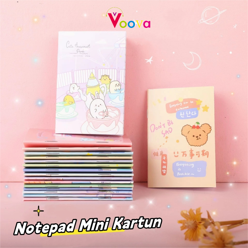 Jual VOOVA Buku Tulis Mini Motif Kartun Note Book Mini Cartoon Mini ...