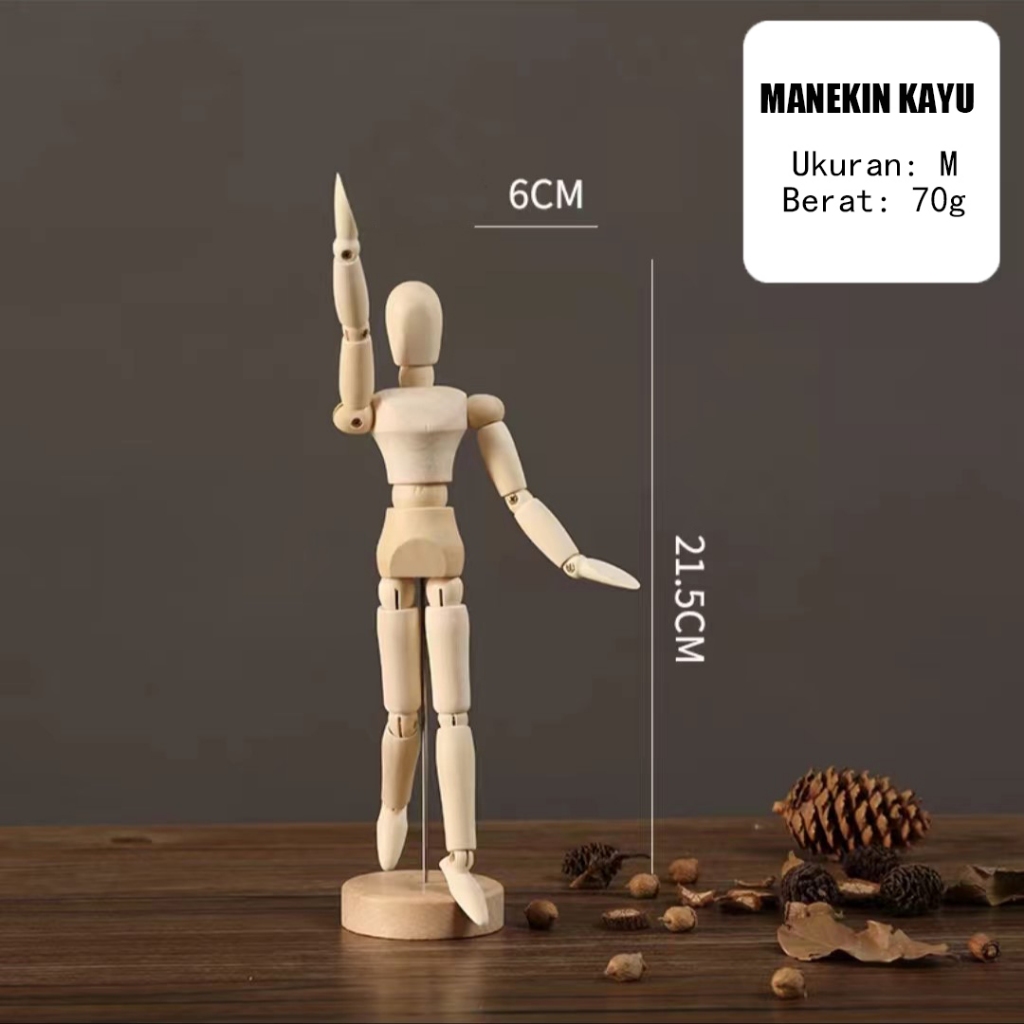 Jual Manekin Kayu Manekin Tangan Pajangan Action Figure Hiasan Meja ...