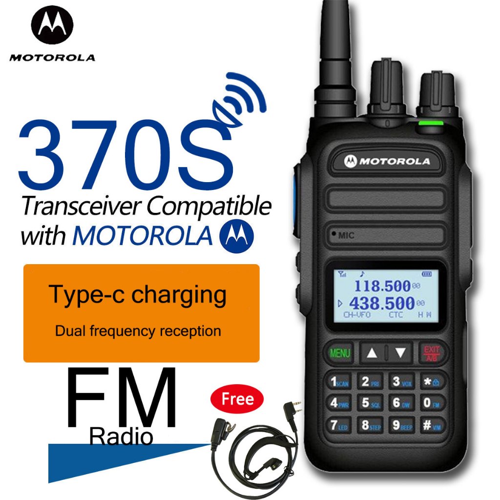 Jual HT Motorola 370S Radio Two Way Radio Tahan Air 15W Tinggi Tinggi ...