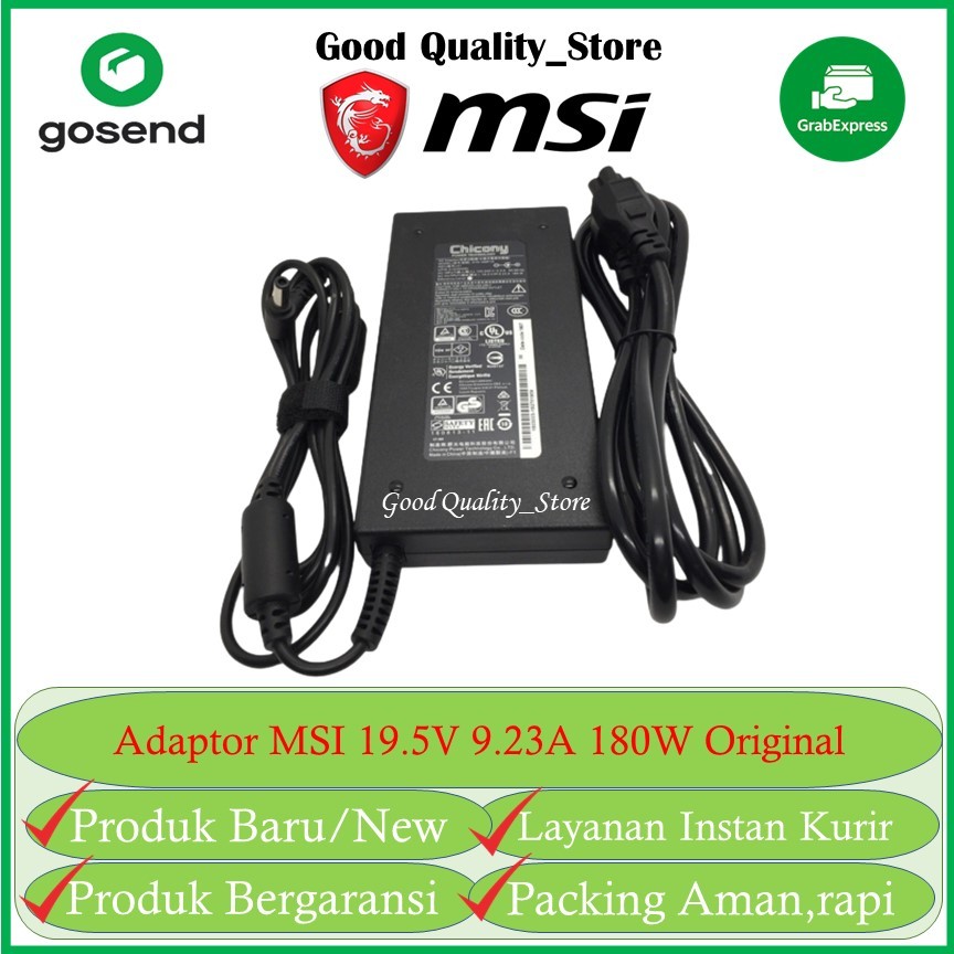 Jual Adaptor Charger Laptop MSI GS65 GS63 GS75 GS70 GF65 GT60 GE62 19 ...