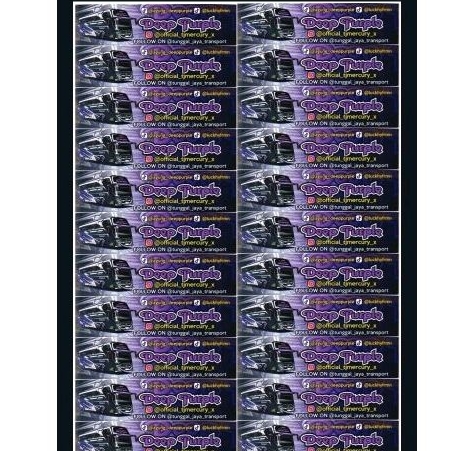 Jual stiker bus telolet deep purple tunggal jaya 20pcs | Shopee Indonesia
