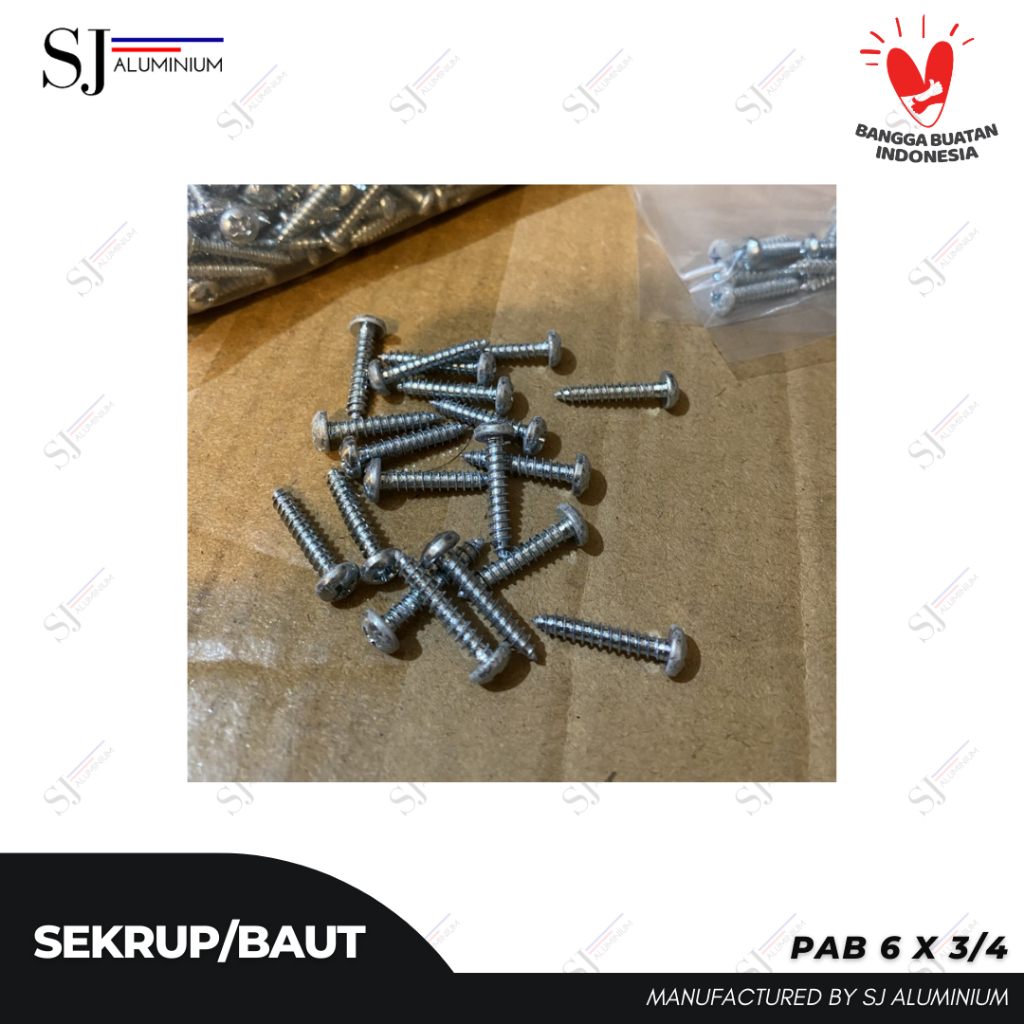 Jual #6x3/4 - Sekrup / Skrup / Screw / Baut Tapping Taping - PAB P+AB 6 ...