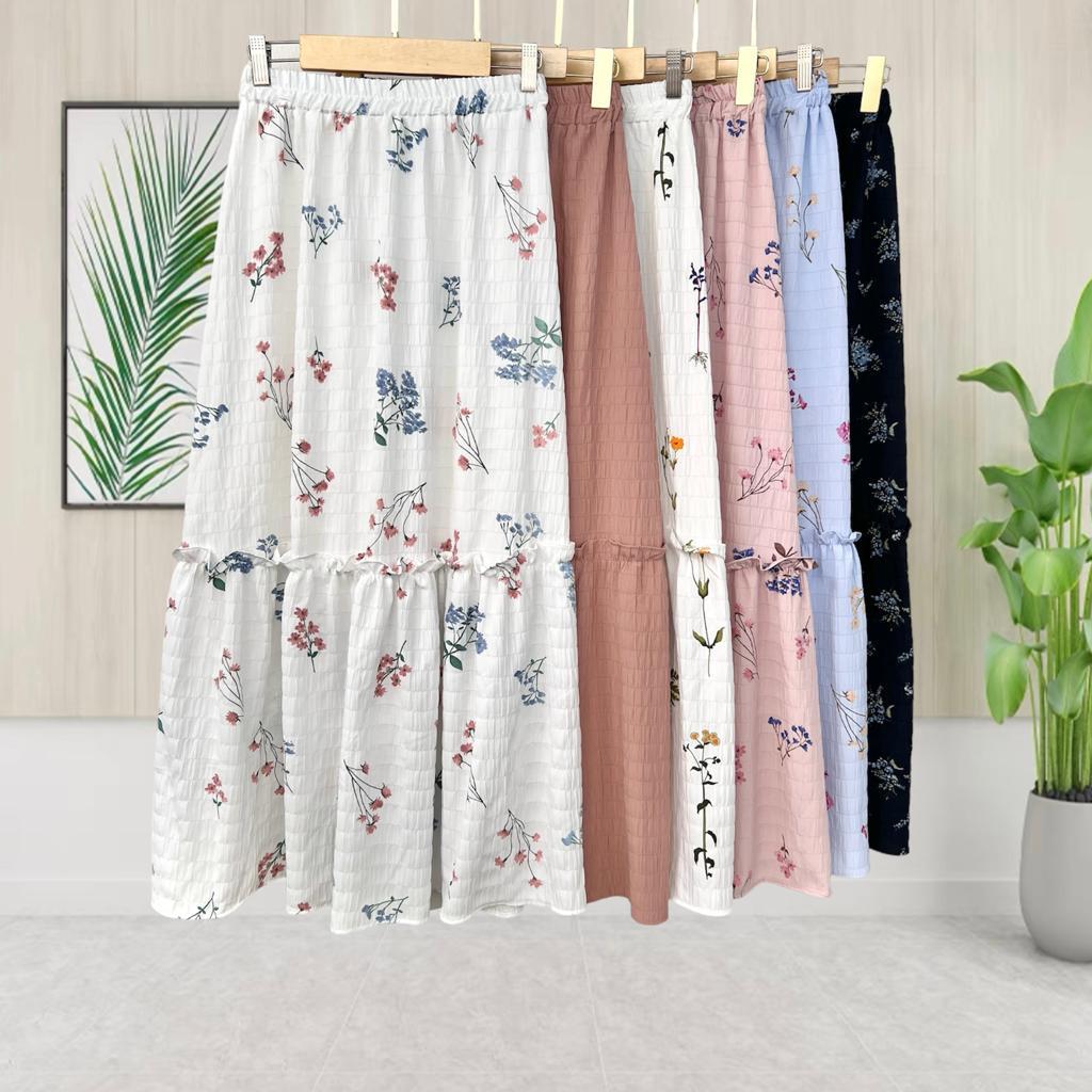 Jual Rok Wanita Style Korea Bahan Cotton Crinkle // Rok Tutu // Rok ...