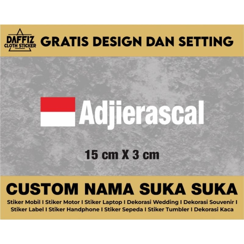 Jual Cutting sticker custom uk 15cmx3cm | Shopee Indonesia