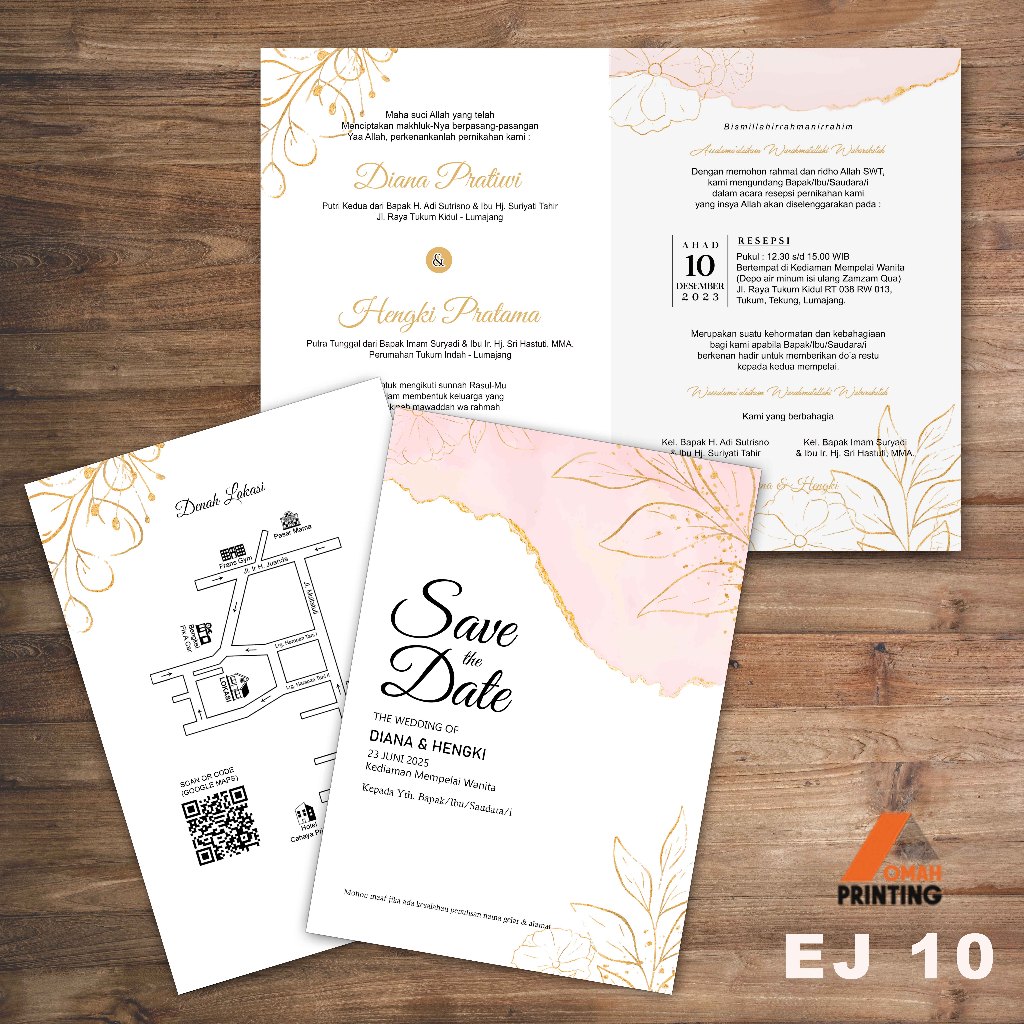 Jual UNDANGAN PERNIKAHAN SIMPLE MEWAH BAHAN JASMINE / BC / UNDANGAN ...