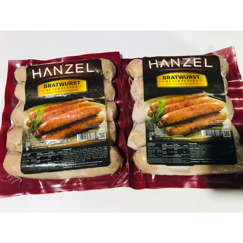 Jual sosis Hanzel bratwurst blackpaper | Shopee Indonesia