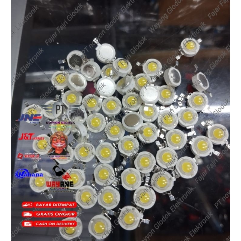 Jual LED HPL 3 watt 3 volt Lampu Senter Polis Putih | Shopee Indonesia