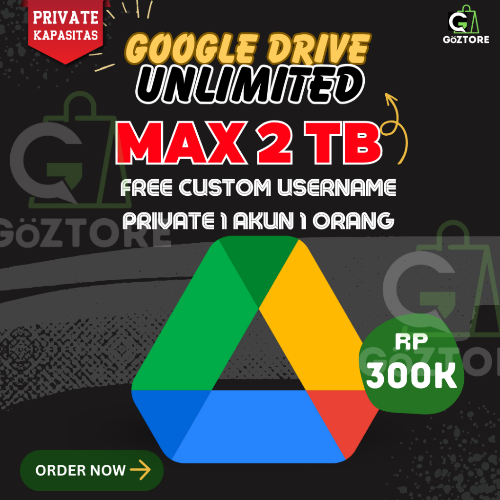 Jual Google Drive Gdrive Unlimited Max 2TB Private Storage Lifetime ...