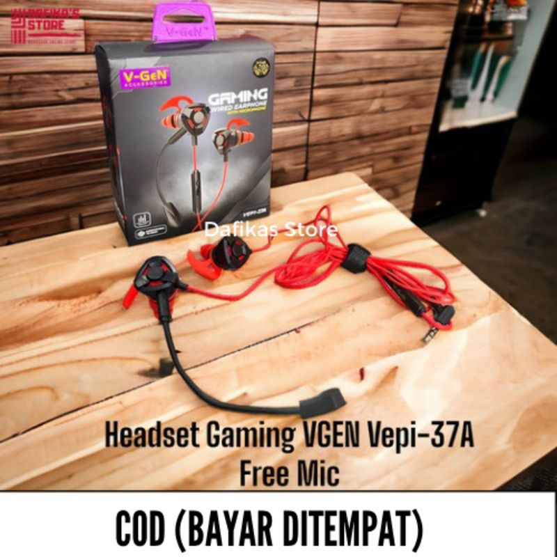 Jual HEADSET GAMING VGEN VEPI-37 HANDSFREE GAMING MICROPHONE FREE MIC ...