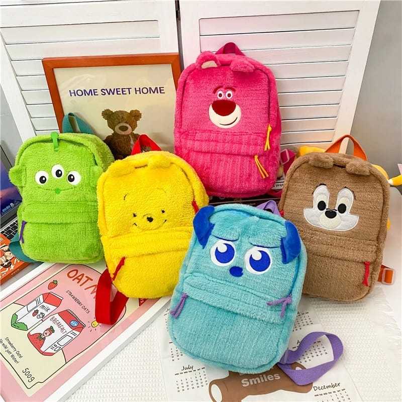 Jual Tas Ransel Disney Karakter Lotso the pooh chipmunk stitch Monster ...