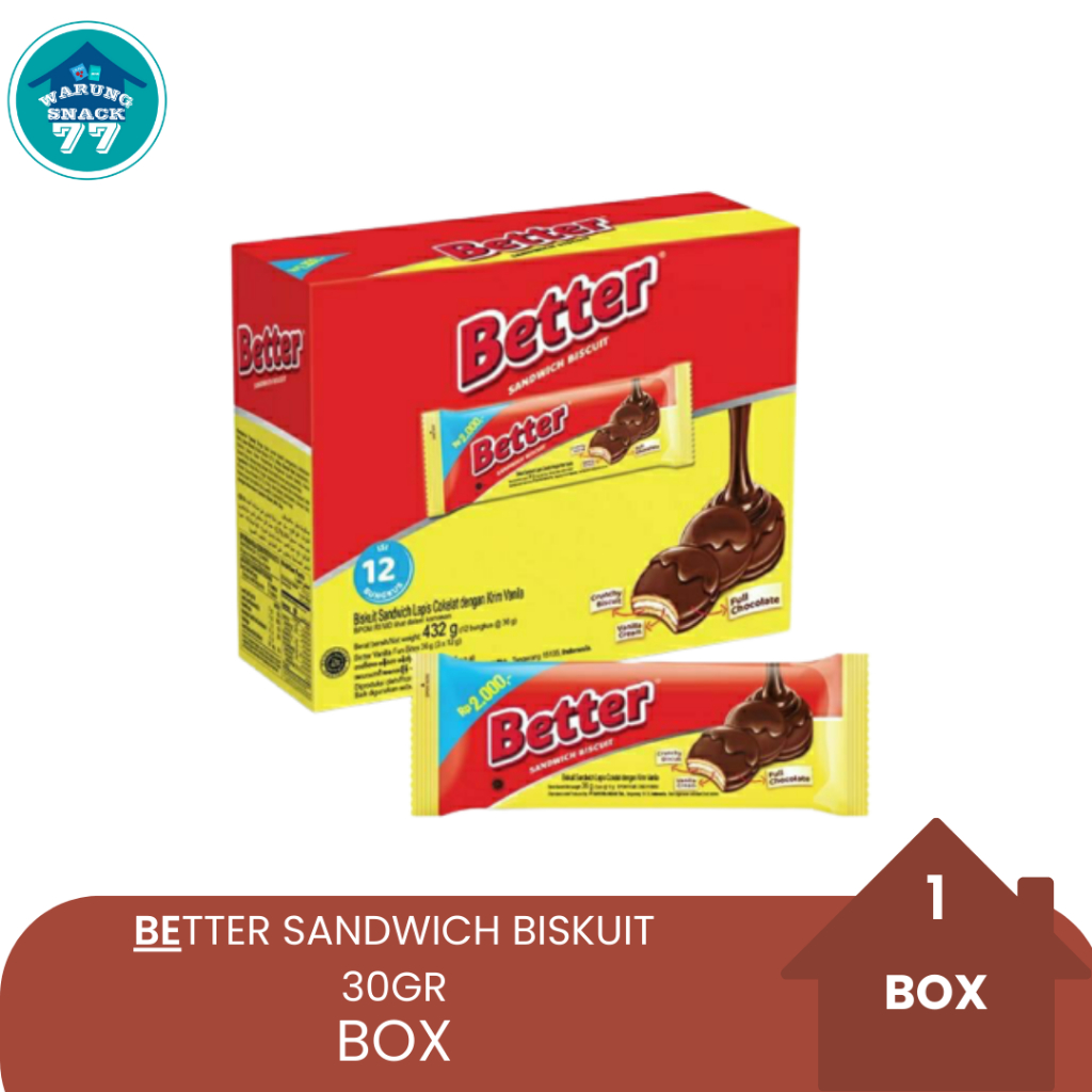 Jual BETTER SANDWICH BISKUIT 30GR BOX | Shopee Indonesia