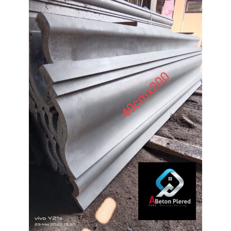 Jual LIS PLANG PROFIL BETON ,ASLI BETONNYA PULL UK 40x200cm | Shopee ...