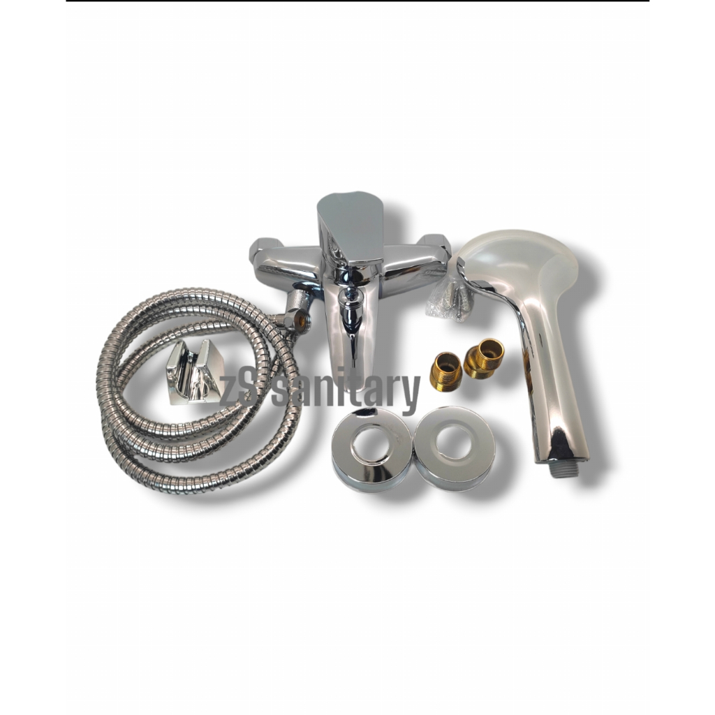 Jual kran shower bathub chrome kran air panas dingin kran bath tub ...