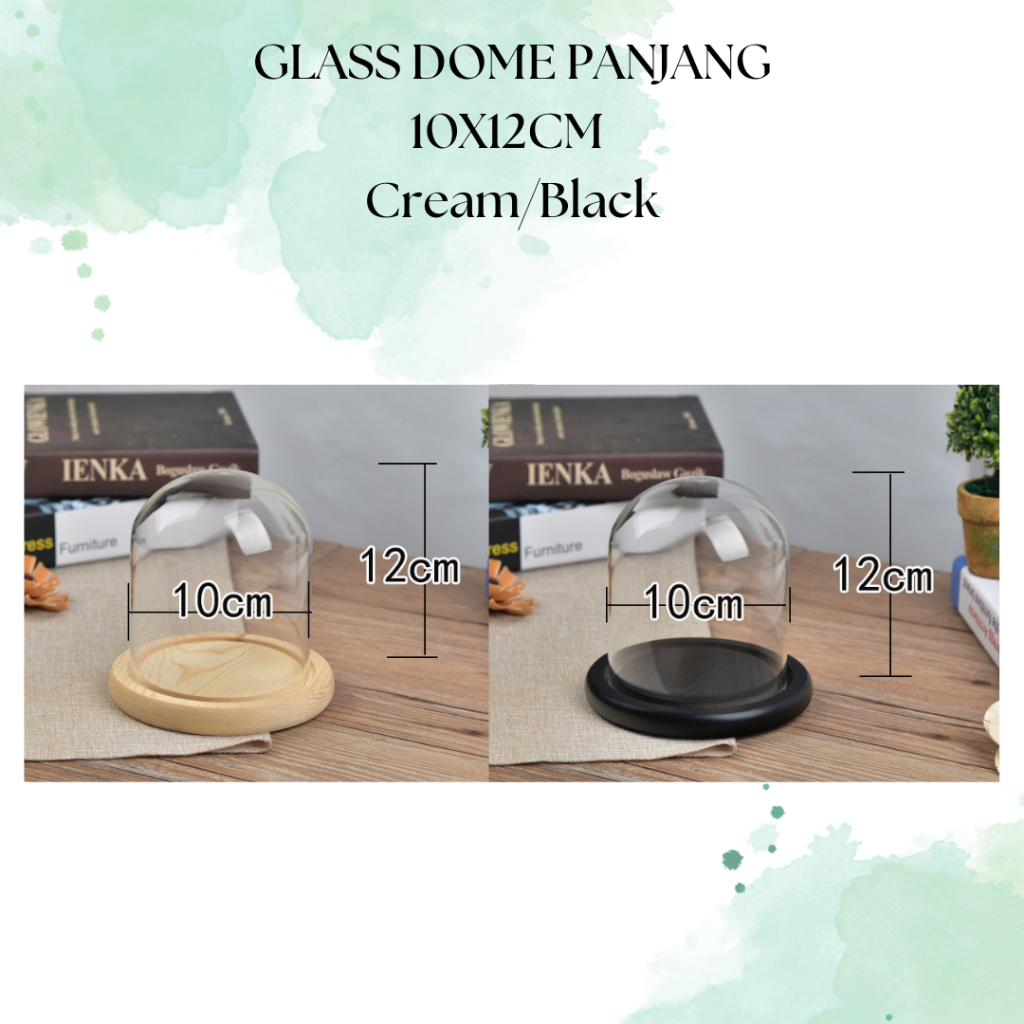 Jual Glass Dome / Kubah Kaca Panjang uk 10x12cm | Shopee Indonesia
