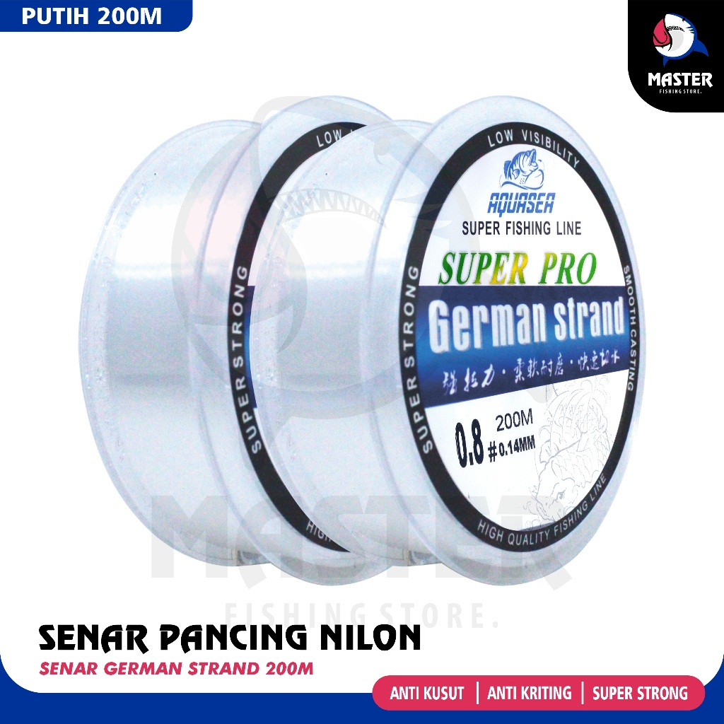 Jual MFS - Tali Pancing Putih Germany Fishing Line 200m Senar Pancing ...