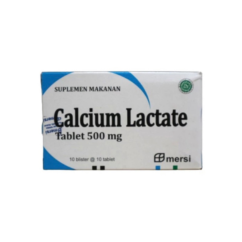 Jual Calcium lactate 500 mg strip 10 tablet ( suplemen calcium tulang ...