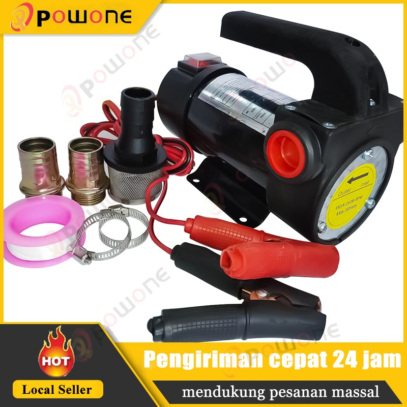 Jual 50L Built-In Overflow valve Listrik oil pump Portabel pompa oli ...