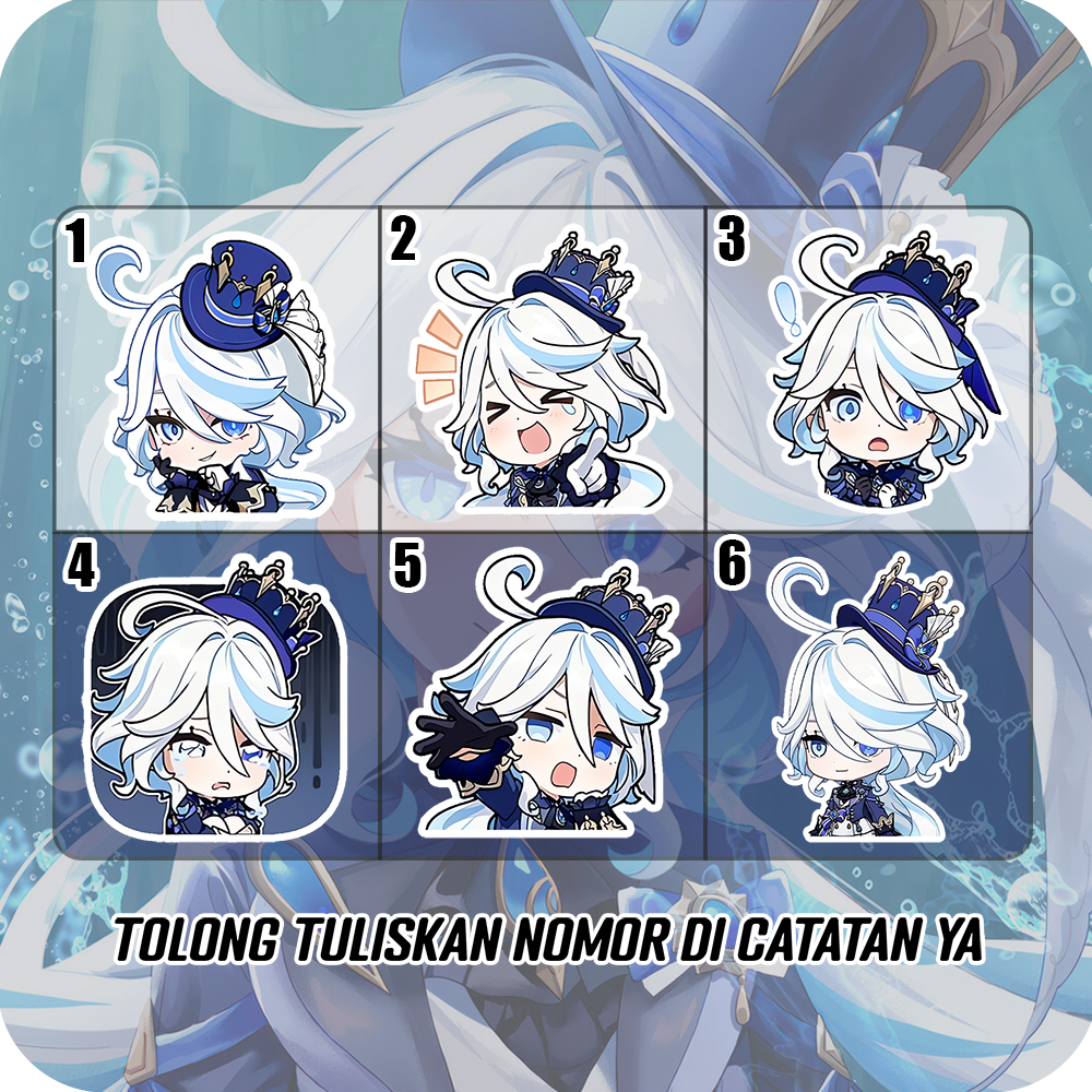 Jual Stiker Glossy Furina Focalor Genshin, Sticker Anime Game | Shopee ...