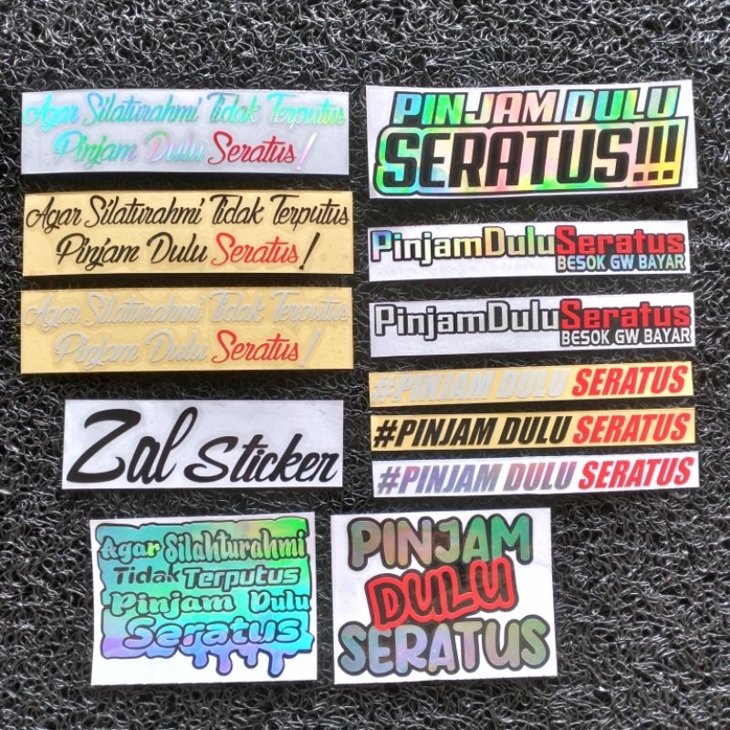 Jual sticker pinjam dulu seratus sticker cutting | Shopee Indonesia