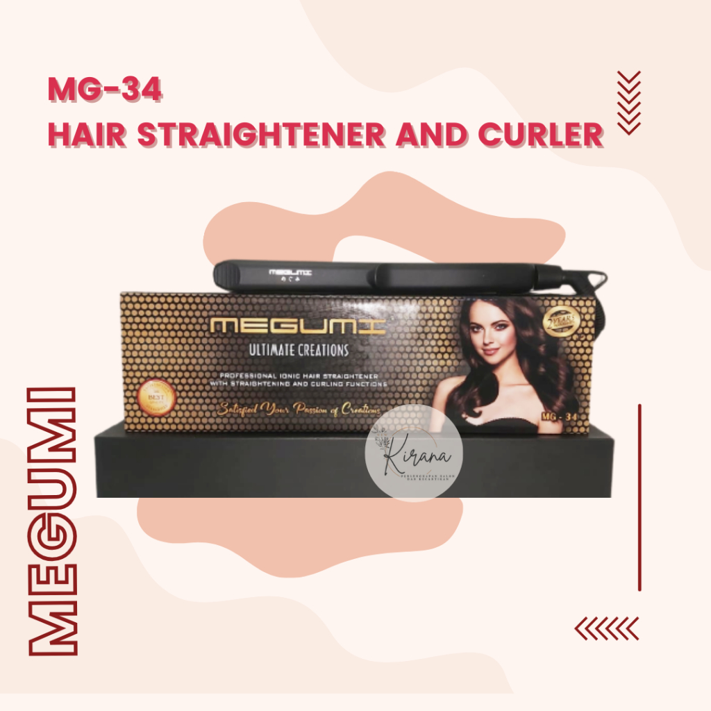 Jual Megumi Hair Straightener and Curler MG-34 | Catok Pelurus Curly ...