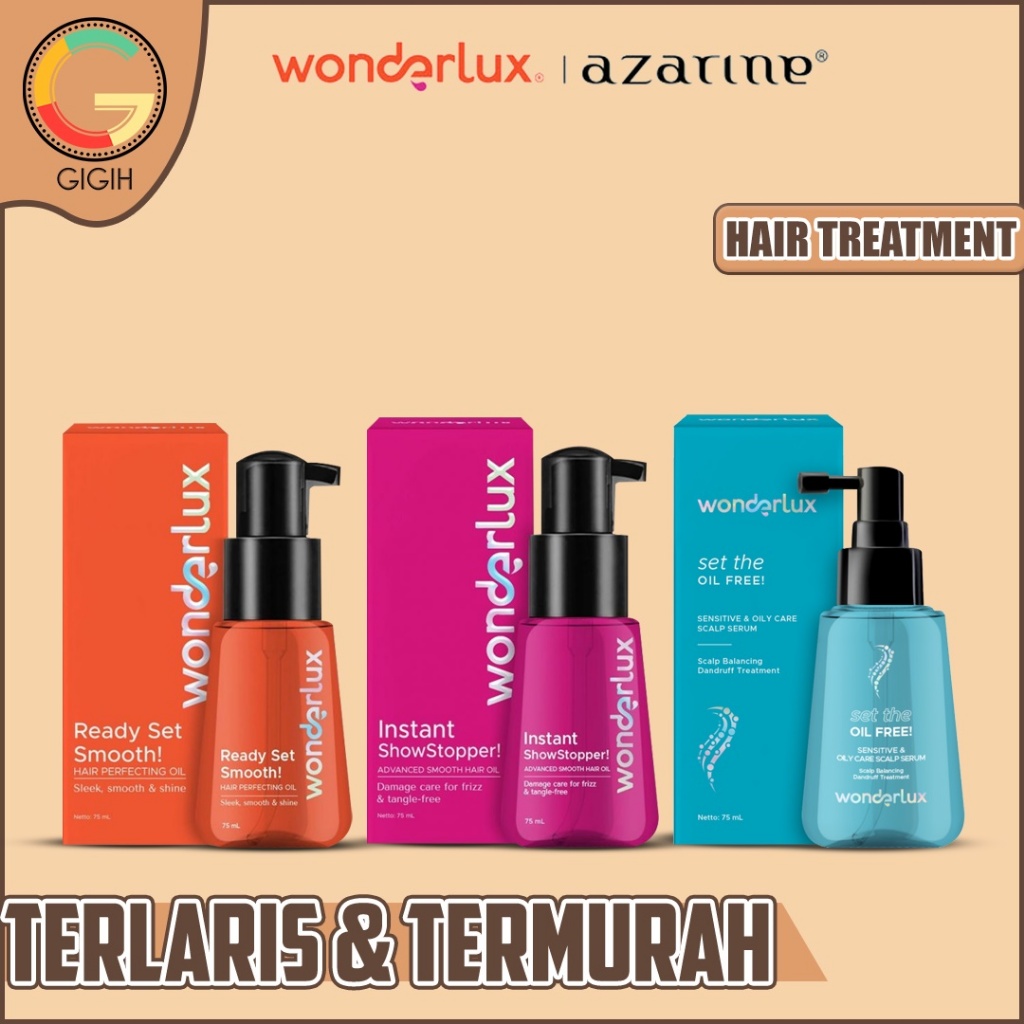 Jual WONDERLUX X AZARINE HAIR OIL SERUM 75ML VITAMIN RAMBUT | Shopee ...