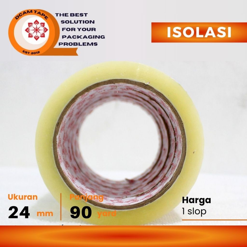 Jual Lakban Solasi Bening 90 yard x 24mm, 12mm Berkualitas Super ...