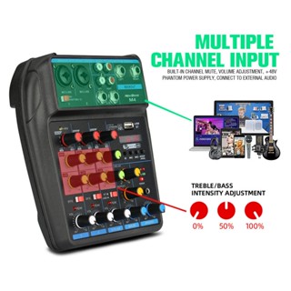 Jual NEW BAXS M4 Audio Mixer mini Professional 4 channel equalizer ...