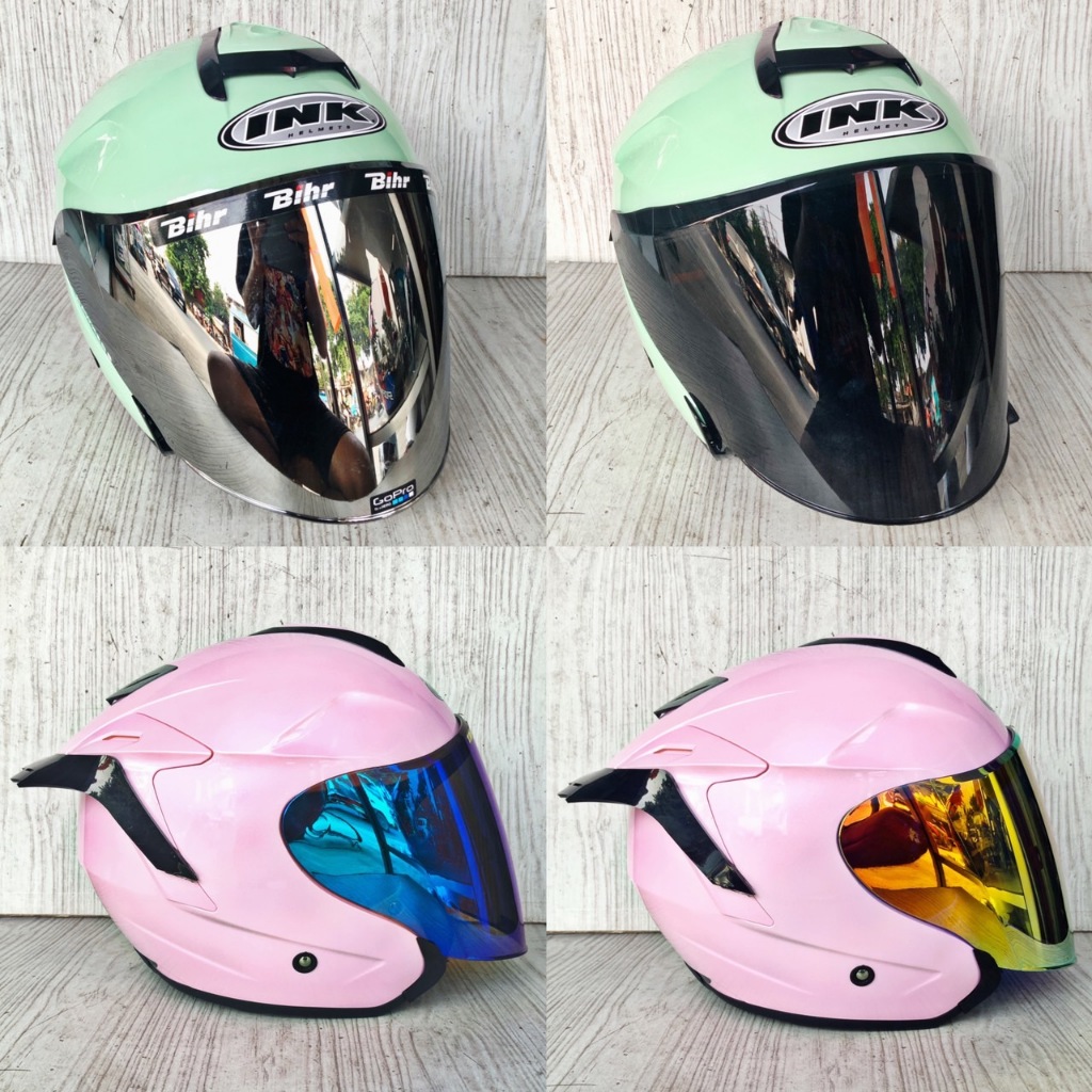Jual HELM INK DYNAMIC PAKET GANTENG GREEN / PINK / HELM HALF FACE INK ...