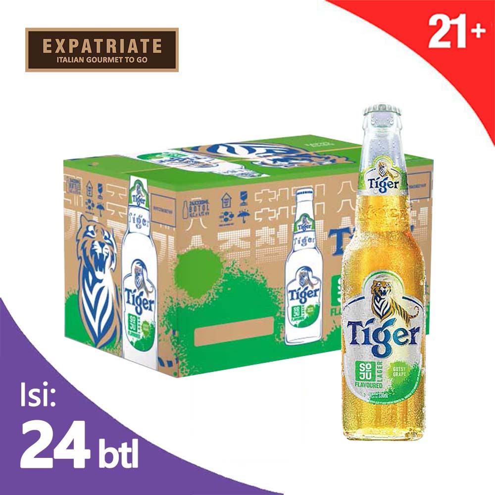 Jual Beer Tiger Soju Lager 330ml Gutsy Grape (24pcs) | Shopee Indonesia