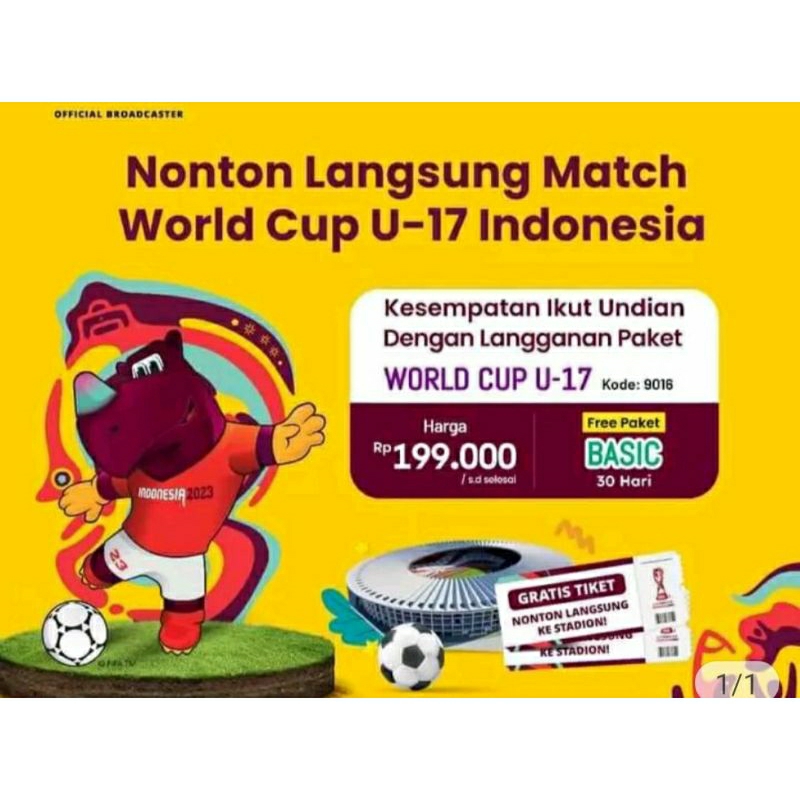 Jual PROMO paket 9016 voucher paket nex parabola timnas fifa word cup u17 piala | Shopee Indonesia
