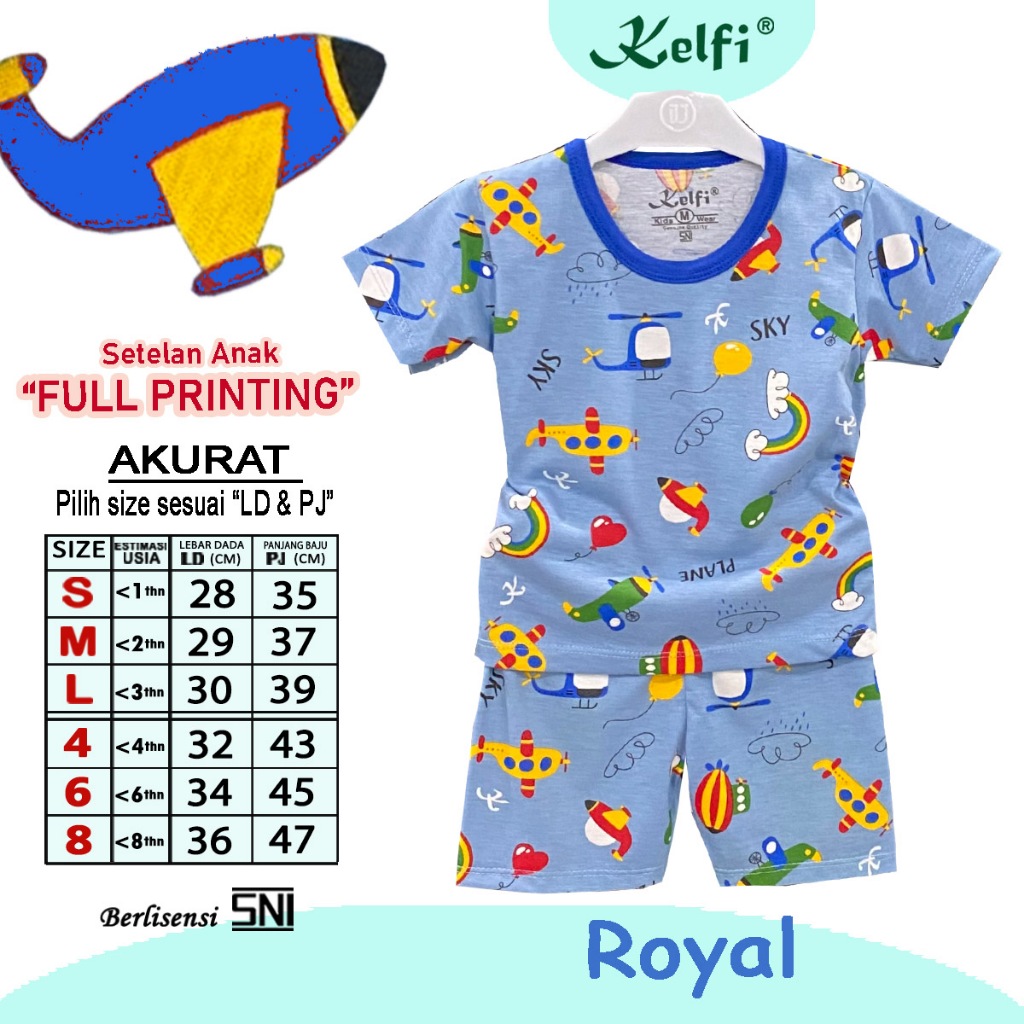 Jual SETELAN ANAK FULL PRINTING / SET BAJU ANAK COWOK / CEWEK USIA 1- 8 TAHUN "DIAGO EDITION ...