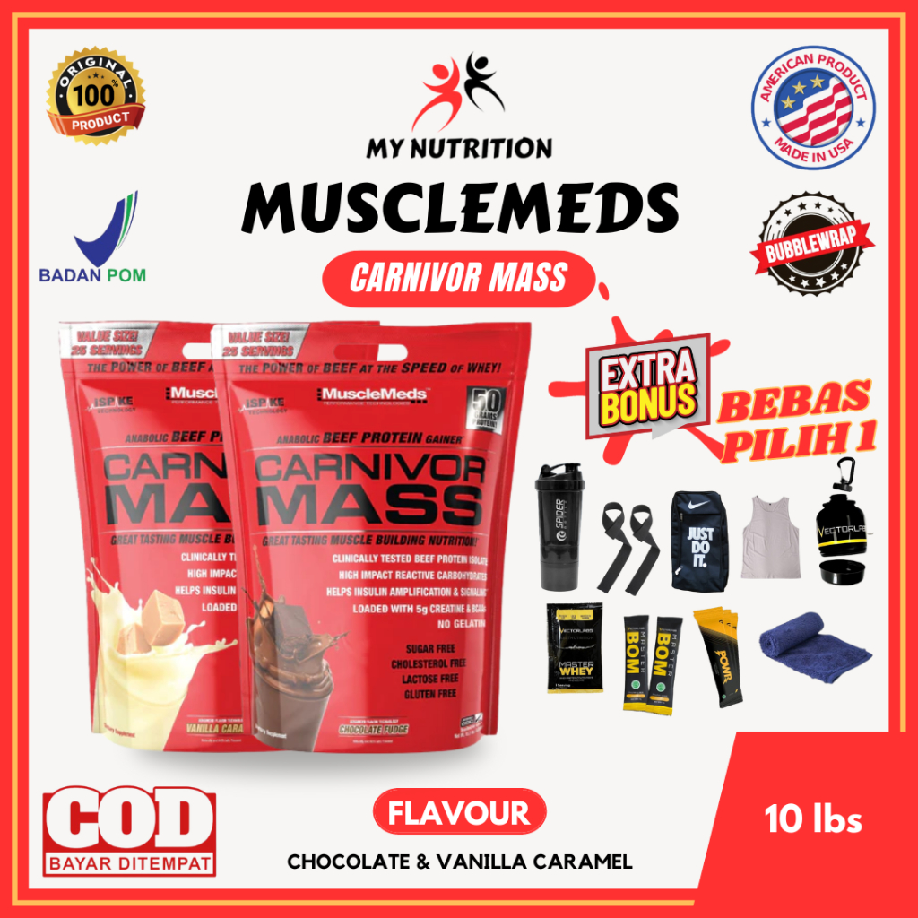 Jual Musclemeds Carnivor Mass 10 lbs Susu Suplemen Fitness Muscle Meds ...