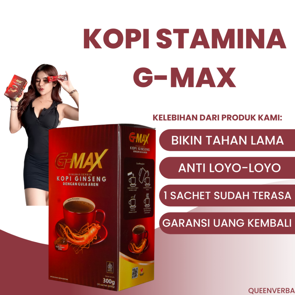Jual Kopi Stamina G-max 1 Box isi 10 Sachet - Kopi Rube Tahan lama Di ...