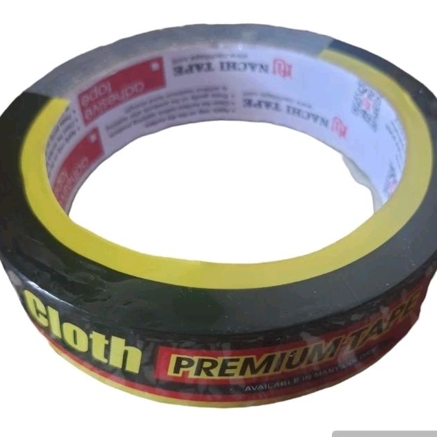 Jual Cloth Tape Nachi 23mm x 12M / Lakban kain hitam nachi 1inch ...