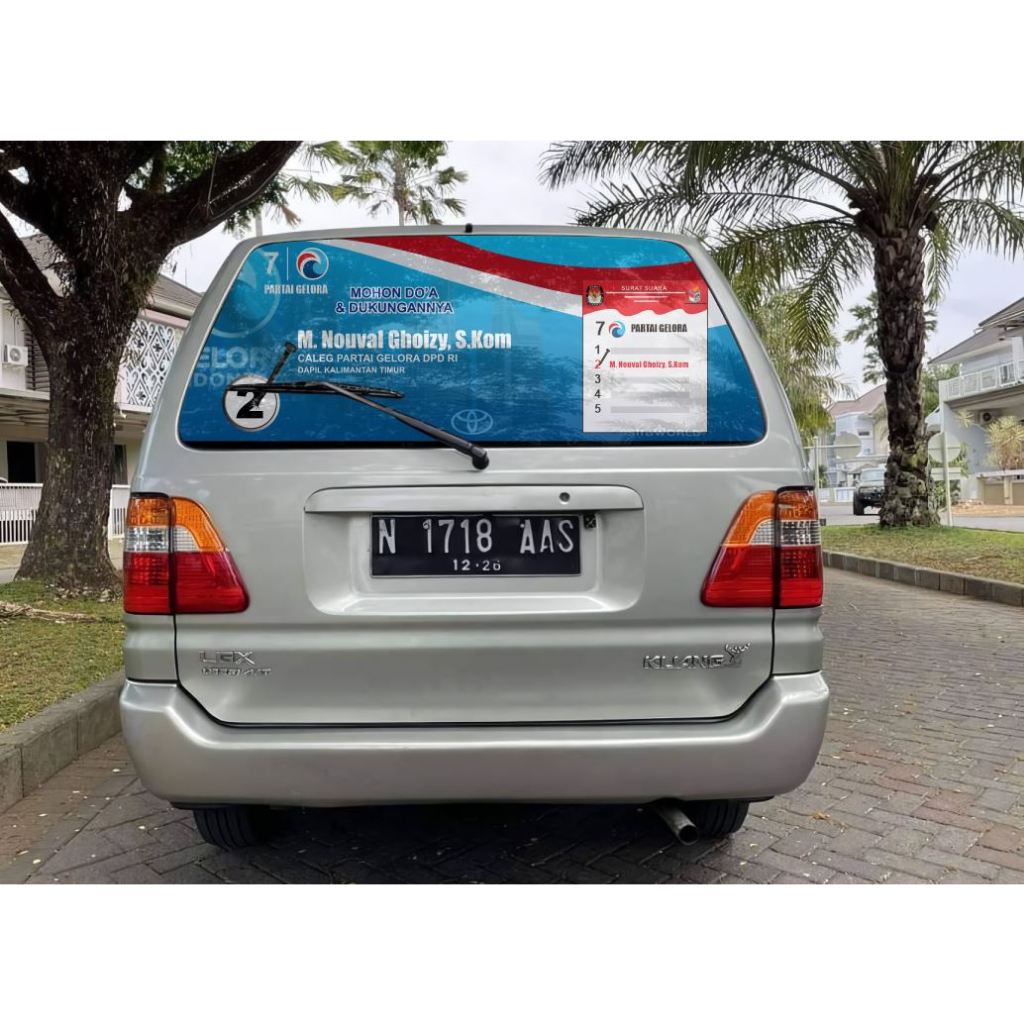 Jual Stiker One Way / Oneway Vision Stiker tembus pandang Kaca Belakang ...