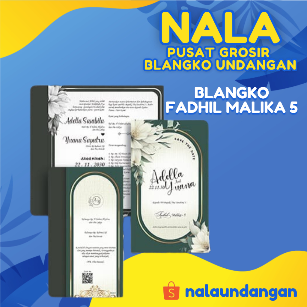 Jual Blangko Undangan Fadhil Malika 5 | NalaUndangan | Shopee Indonesia