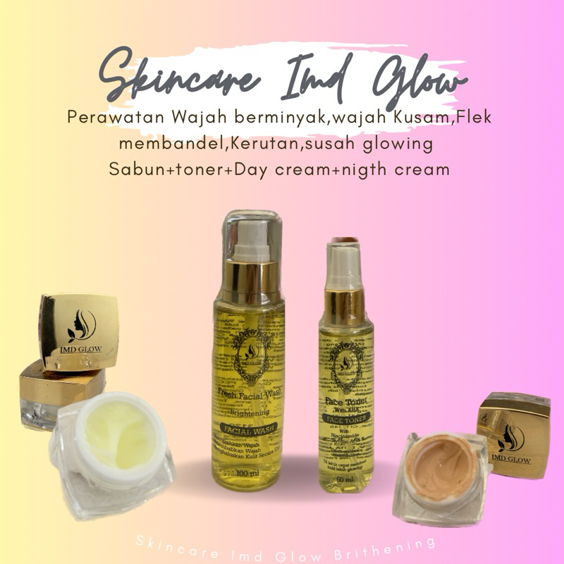 Jual SKINCARE IMD GLOW TANPA SERUM (isi 4 item) | Shopee Indonesia