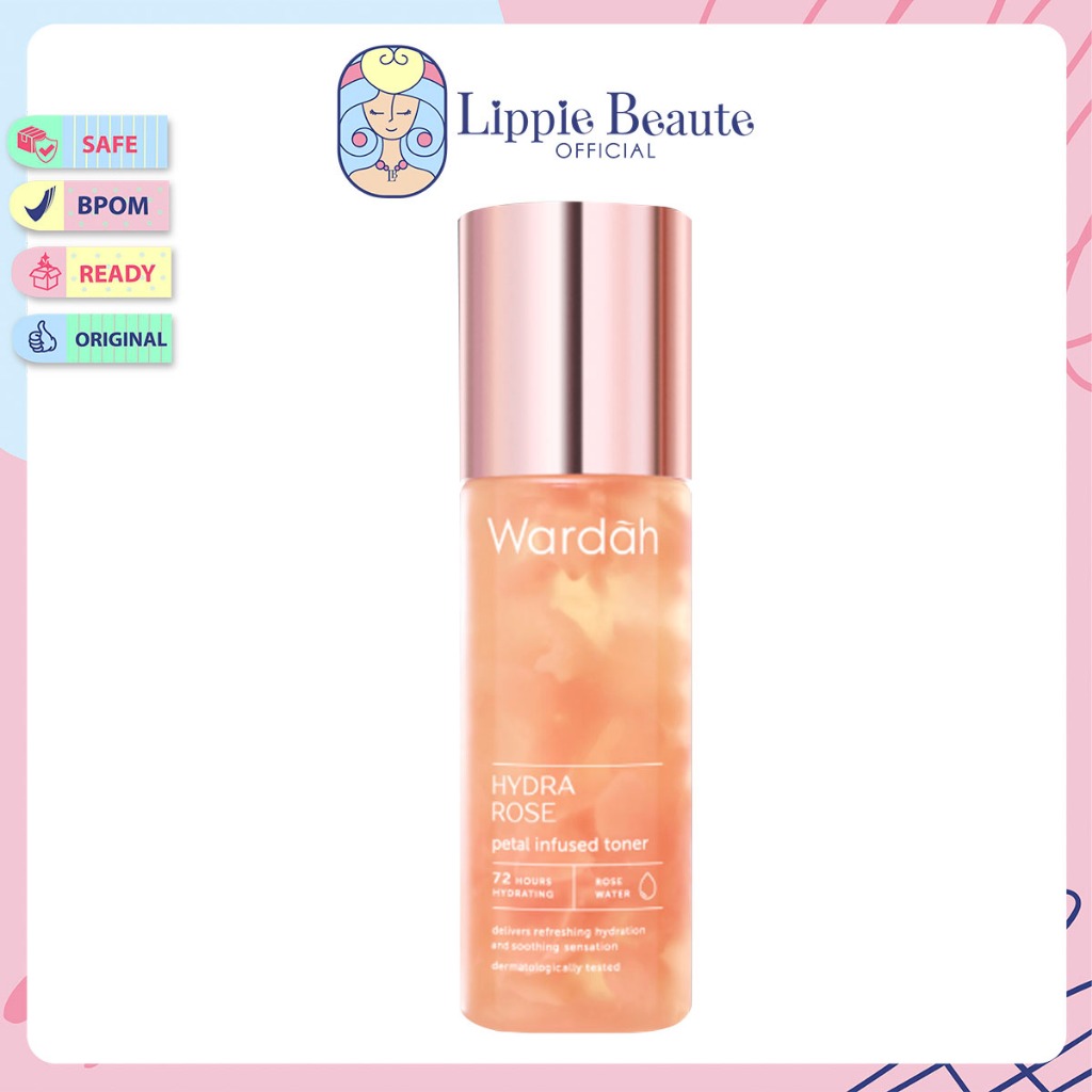 Jual WARDAH - Hydra Rose Petal Infused Toner 100ml | Shopee Indonesia